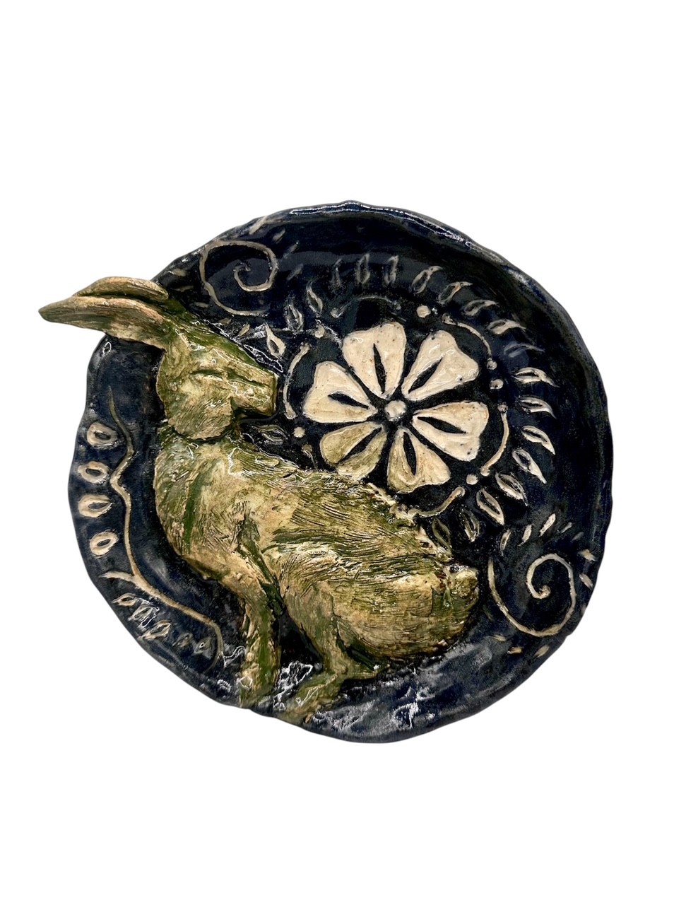 Handmade Ceramic Sculpted Bowl | Ceramic Art Rabbit Plate - TAP Ceramics